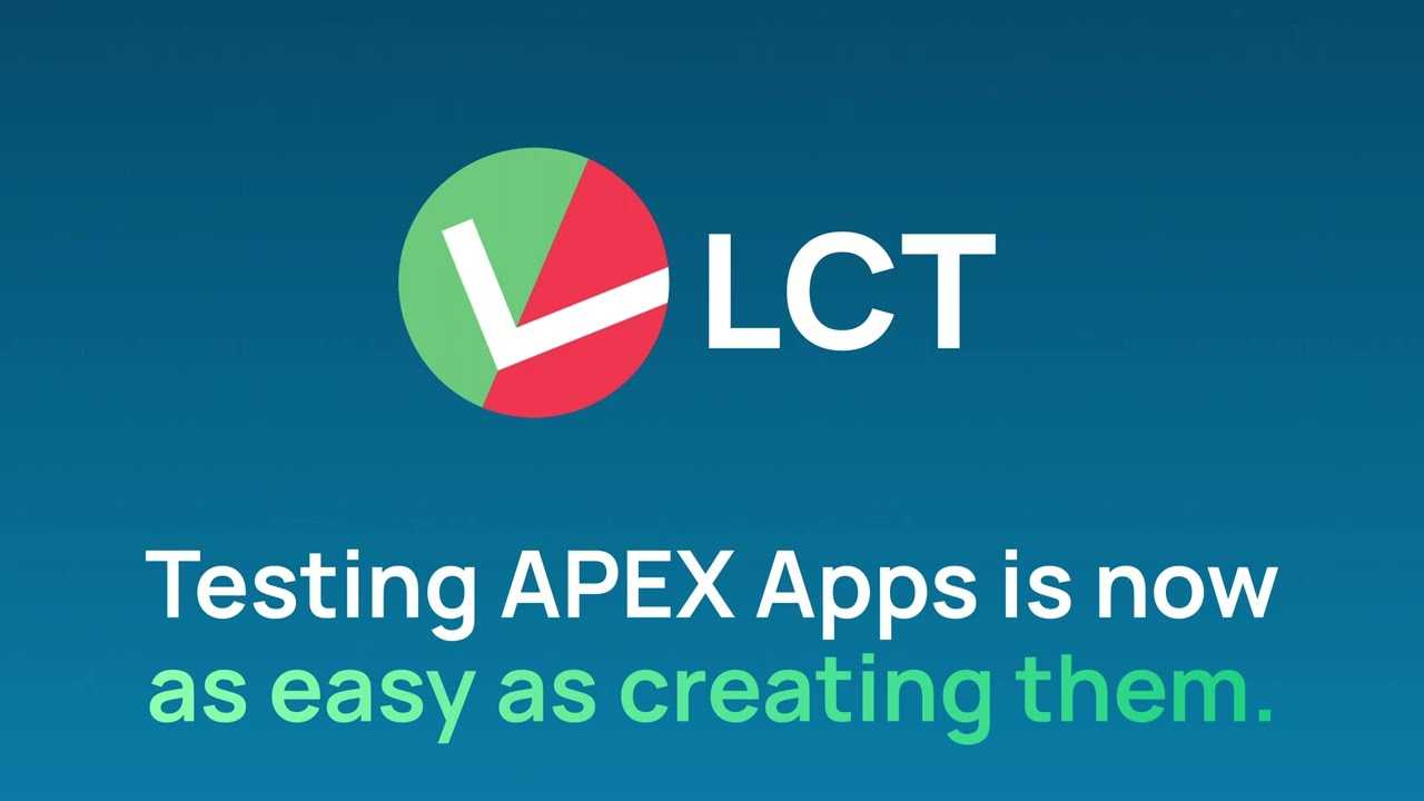 LCT | Low Code Testing for Oracle APEX